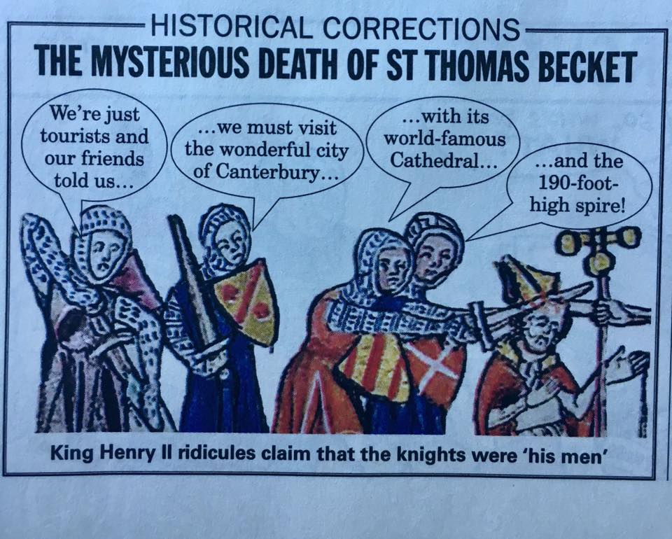 HISTORICAL CORRECTIONS-THE MYSTERIOUS DEATH OF ST THOMAS BECKET – The ...