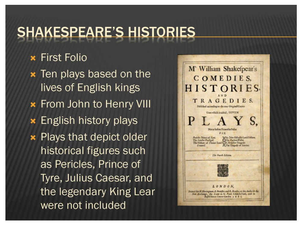 HOW many history plays did Shakespeare write….? – The New Murrey and ...