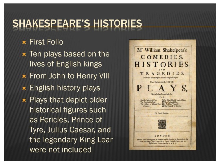 HOW many history plays did Shakespeare write….? – The New Murrey and ...